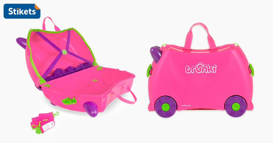 Blue Trunki Ride-on Suitcase - Stikets