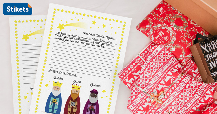 Carta de los Reyes Magos para escribir - Stikets