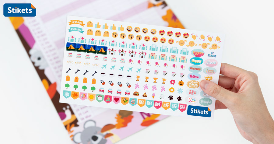 Stickers sheet for Planners and Calendars - Stikets
