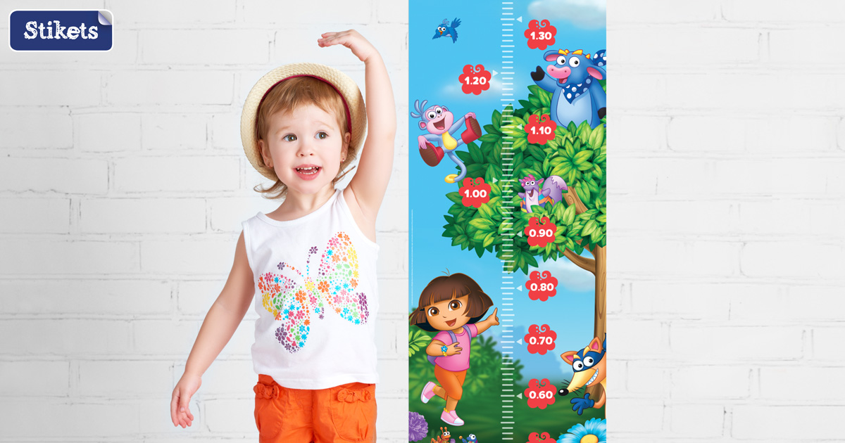 Personalizable Dora the Explorer Growth Chart - Stikets