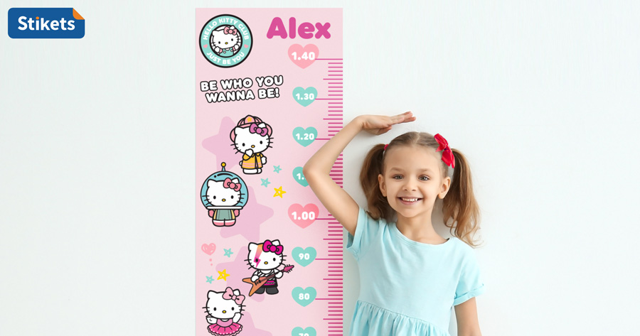 Hello Kitty Custom Growth Chart - Stikets
