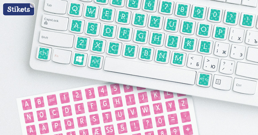Rectangular Keyboard Stickers - Stikets