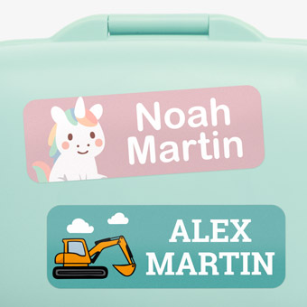 Personalized Bottle and Lunch Box Labels with Name and Icon - Stikets