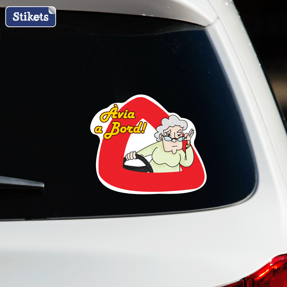 Caution Granny Driving Car Sticker - Stikets