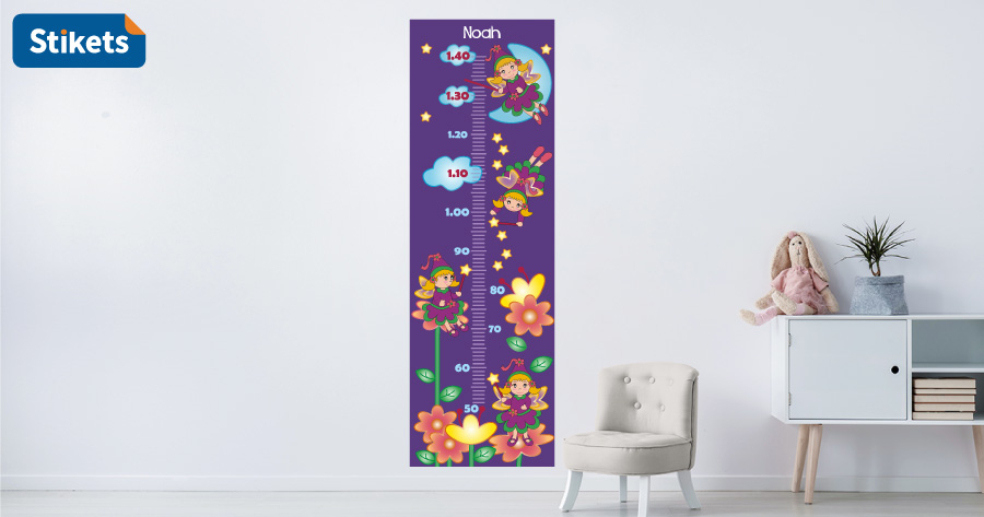 Personalised Fairies Growth Chart - Stikets