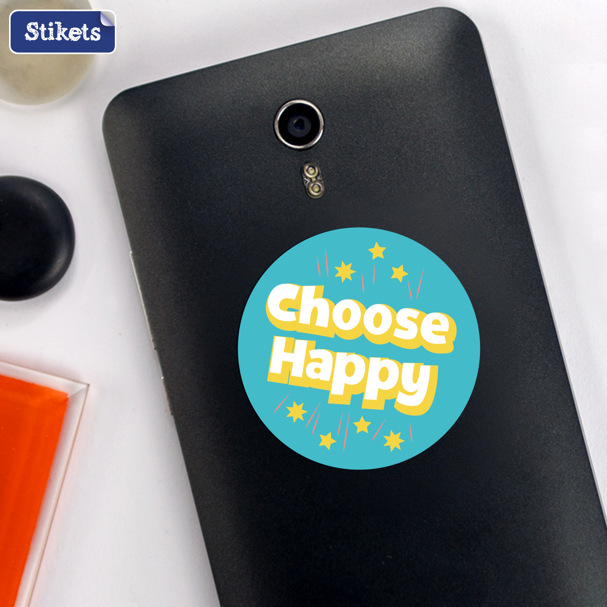 Choose Happy Sticker - Stikets