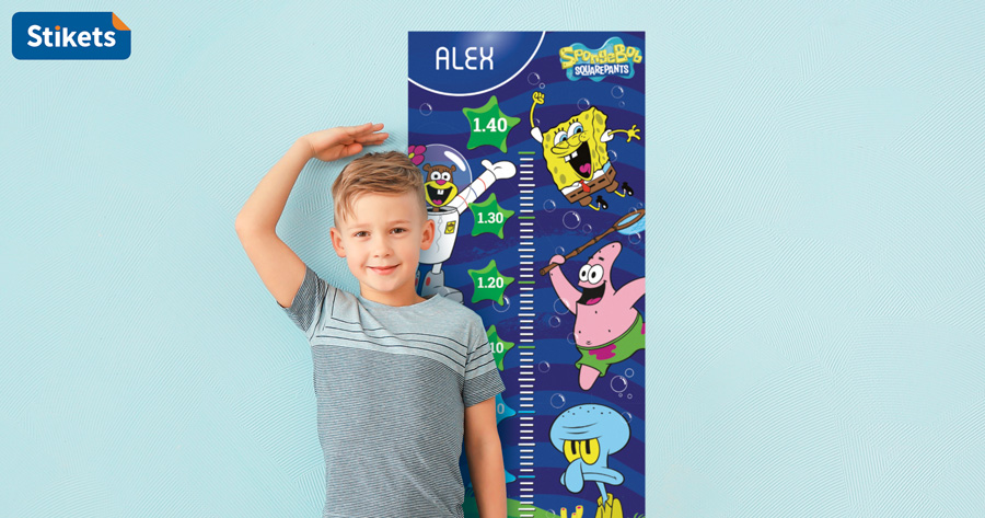 Personalized SpongeBob SquarePants Growth Chart - Stikets