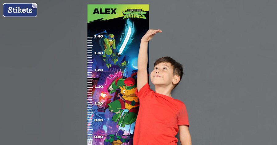 Personalizable The Ninja Turtles Growth Chart - Stikets